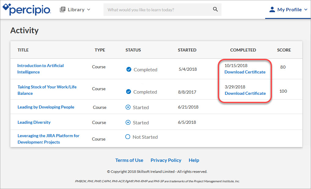 Percipio-Updates – Oktober 2018