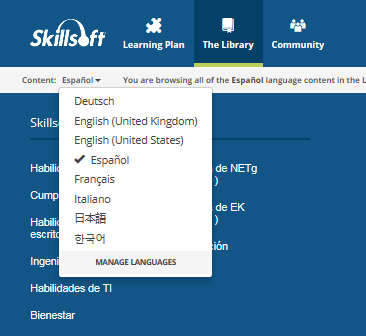Find Learning Content in Other Languages