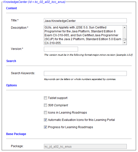 Editor Properties Screen