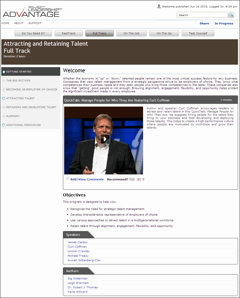Full Track Getting Started Page