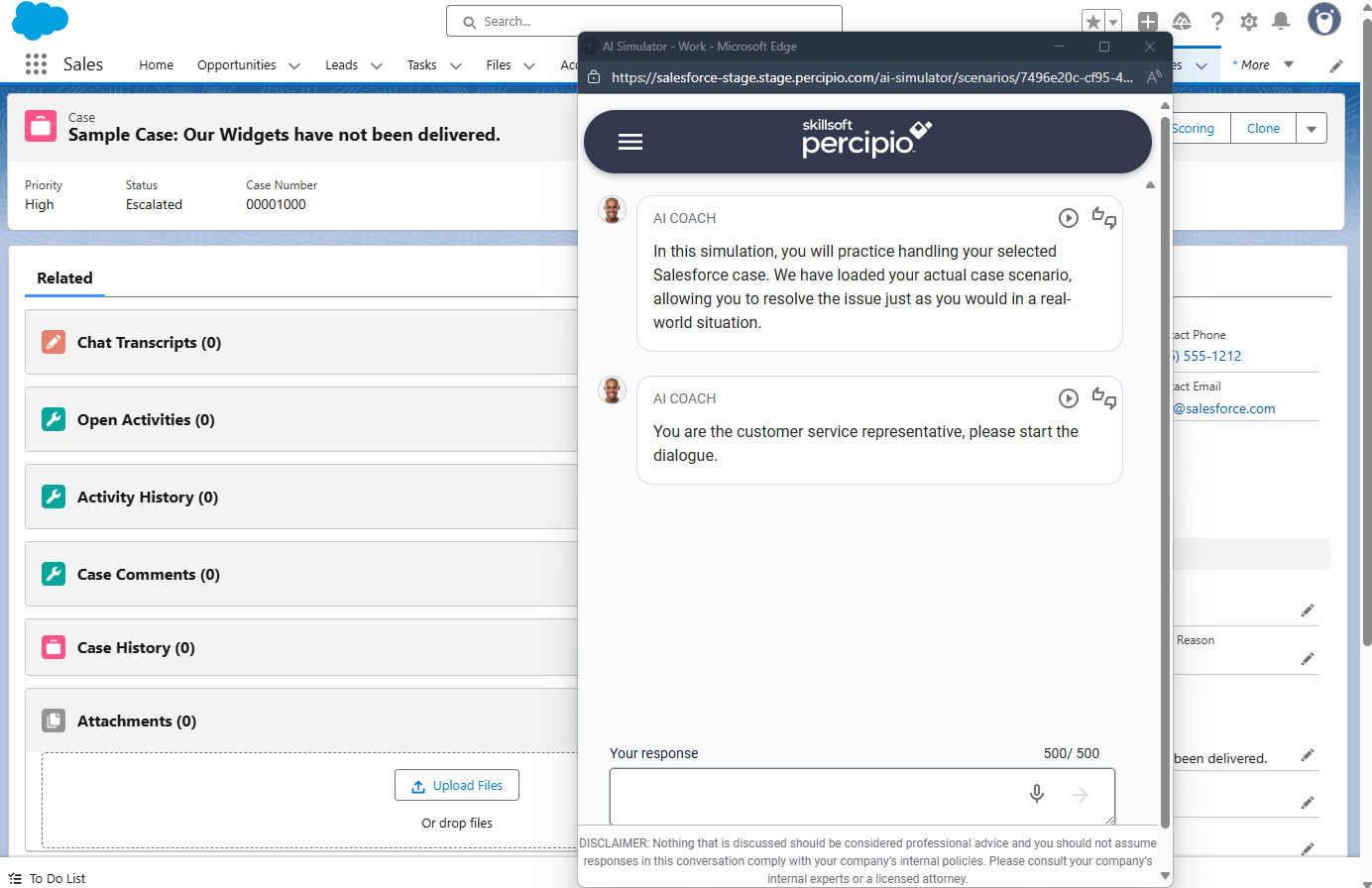 Launch options for CAISY for Salesforce