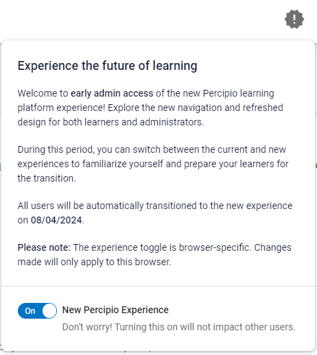 New Learner Experience Quick Start Guide