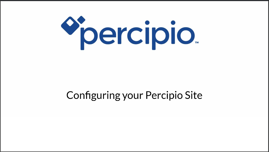 Configuring Your Percipio Site Video Tutorial