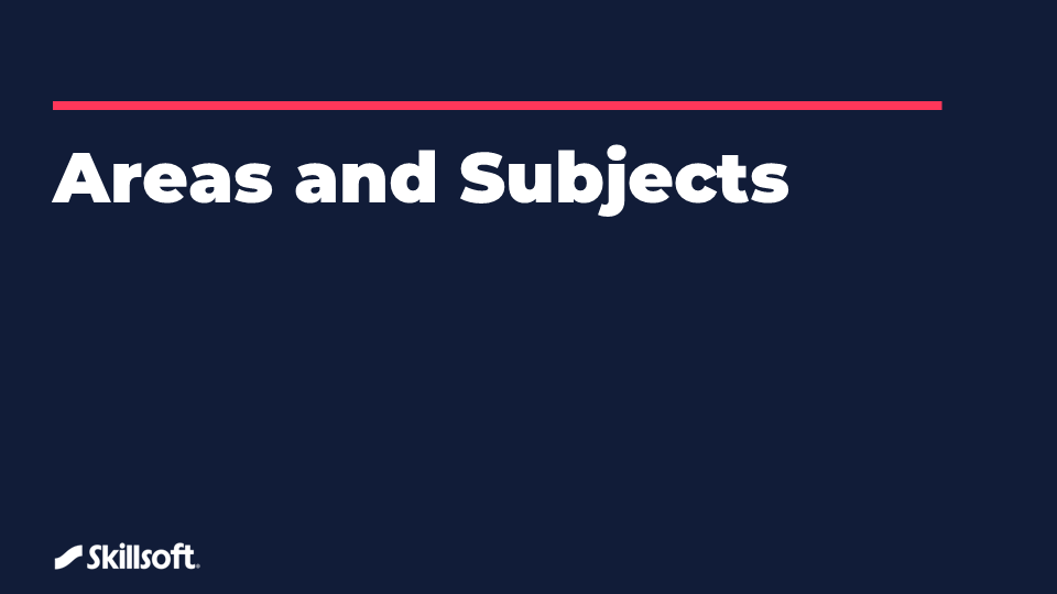 Areas and Subjects